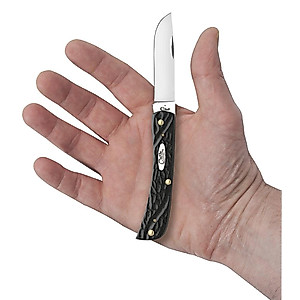 Personalized Case Rough Black Sod Buster JR Pocket Knife - Free Laser Engraving