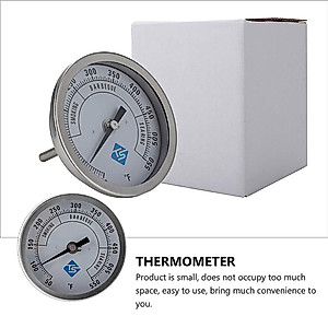 Hemoton 1pc Oven Thermometer Grill Smoker Temperature Gauge Oven Temperature Gauge Food Baking Oven Temp Gauge Home Brewing Thermometer Smoker Thermometer Indicator Metal Material Pointer