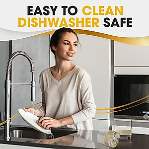 BERKWARE Lowball Whiskey Glasses - Crystal Old Fashioned Glasses with Sparkling Rhinestone Design for Wine & Cocktail, 10oz each (Set of 6)