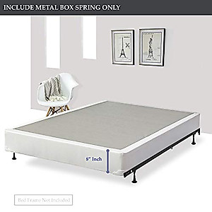 Mattress Solution Fully Assembled Metal Traditional Boxspring/Foundation for Mattress, Twin, Size