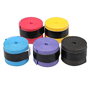 Anti Slip Absorbent Tennis Handle Racket Grip Wrap Tape, Badminton Racquet Overgrip Replacement for Pickleball Paddle Handle, Rods (6 Grips)
