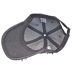 TSSGBL Fashion Cute Distressed Denim Cotton Baseball Cap Vintage Washed Dad Hat Adjustable Plain Low Profile Headwear Jean Ball Caps for Women Men Black