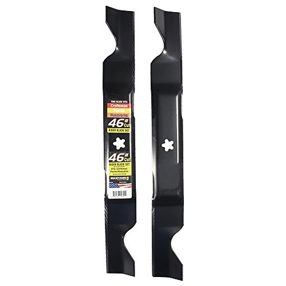 MaxPower 561739B 2-Blade Set for 46" Cut Craftsman, Husqvarna, Poulan Replaces 405380, 532-405380, PP21011,Black