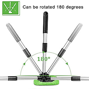 2 Sets Windshield Cleaner Car Window Cleaner Auto Window Cleaning Tool with Detachable Handle 6 Microfiber Pads and 2 Spray Bottles for Car Interior Car Cleanser Brush Car Cleaning Kit