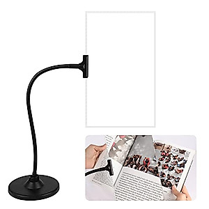 4X Magnifying Glass with Stand, 10"x6" Flexible Gooseneck Magnifying, Large Page Magnifier for Reading Small Prints & Low Vision Seniors with Aging Eyes