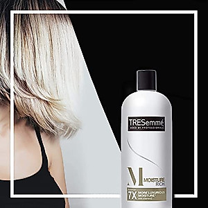 TRESemmé Conditioner Moisture Rich 3 Count for Dry Hair Professional Quality Salon-Healthy Look and Shine Moisture Rich Formulated with Vitamin E and Biotin 28 oz