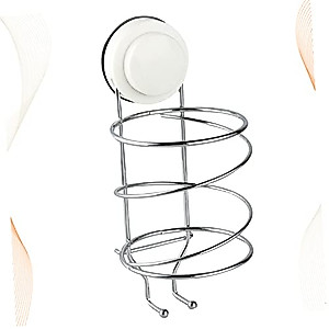 HONMEET Hair Dryer Holder Storage Shelf Storage Rack Hair Dryer Stand Hair Dryer Rack Blow Dryer Holder Storage Shelves Silver