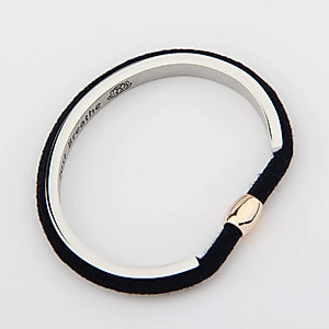 WUSUANED Breathe Hair Tie Deep Grooved Cuff Bracelet Lotus Flower Yoga Sign Jewelry Gift for Women Girls