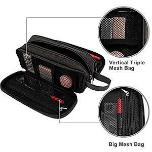 SIQUK Pencil Case Large Capacity Pencil Bag 3 Compartments Stationery Bag Case Marker Pen Holder Storage Organizer for Gilrs Boys and Adults