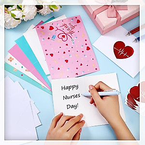 Jutom 60 Sets CNA Nurse Week Gift National Healthcare Graduation Appreciate Gift Card Thank You Cards for Nurses Doctor with Stickers Envelopes Greeting Card Nurses Week Day Medical Assistant