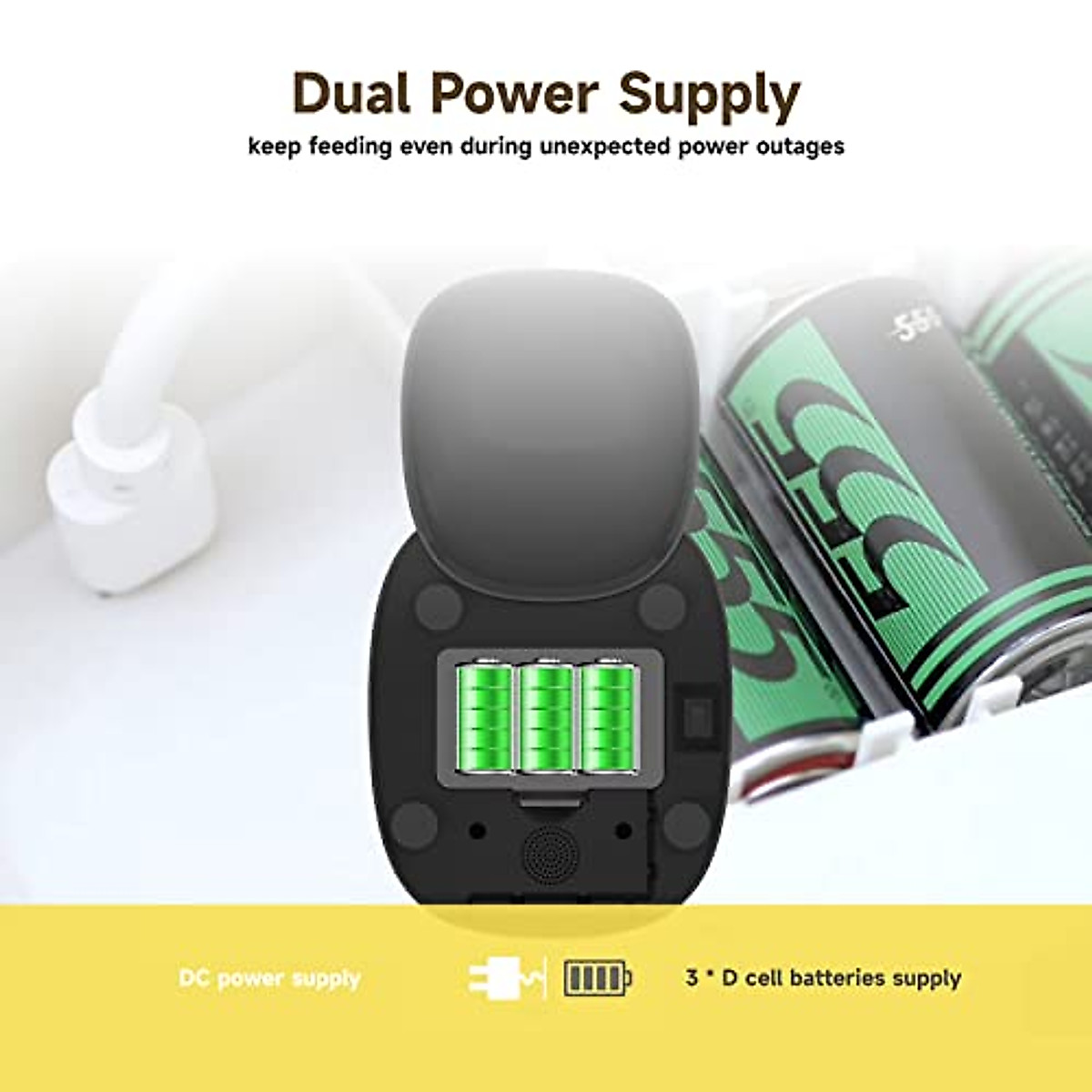 Onliciple Smart Pet Feeder with Camera, 6L WiFi Automatic Cat Feeder Food Dispenser with Camera & Timer, 1080P HD Video with Night Vision, 2-Way Audio, Low Food Alarm, Up to 12 Meals Per Day