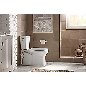 KOHLER 3814-0 Corbelle Comfort Height(R) elongated 1.28 gpf toilet with skirted trapway and Revolution 360 swirl flushing technology and left-hand trip lever (2 Piece), White