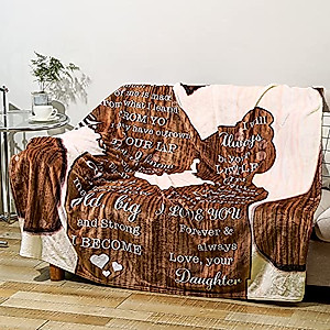 to My Mom Blanket Mother's Day Birthday Gifts for Mom from Daughter, Women's Day Gifts for her Anniversary Mom Gifts, I Love You Mom Gift Ideas Super Soft Throw Blankets from Daughter, 50''x60'' inch