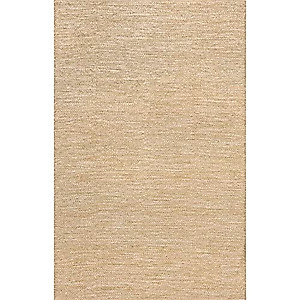 nuLOOM Alessi Solid Farmhouse Cotton Area Rug, 5' x 8', Beige