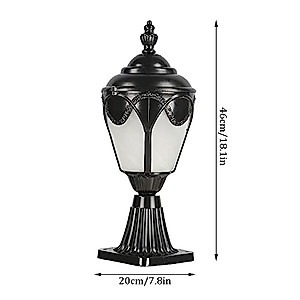 CZLZY Creative Modeling Aluminum Column Light European Style E27 Pillar Lamp Outdoor Post Light Fixtures Waterproof IP55 Glass Lampshade Villa Garden Landscape Light Lawn Lamp