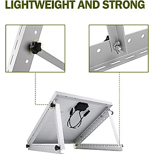 HQST Adjustable Solar Panel Tilt Mount Brackets, 28 inch Solar Panel Racks with Foldable Tilt Legs - Support up to 150 Watt Solar Panels for Boats, RV, Roof Off Grid System