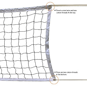 NKTM Volleyball Net, Outdoor Volleyball Net Volleyball Net Outdoor Volleyball Net for Backyard Pool Volleyball Net Volleyball Net for Pool Portable Volleyball Net Volleyball Equipment (32x3 Feet)