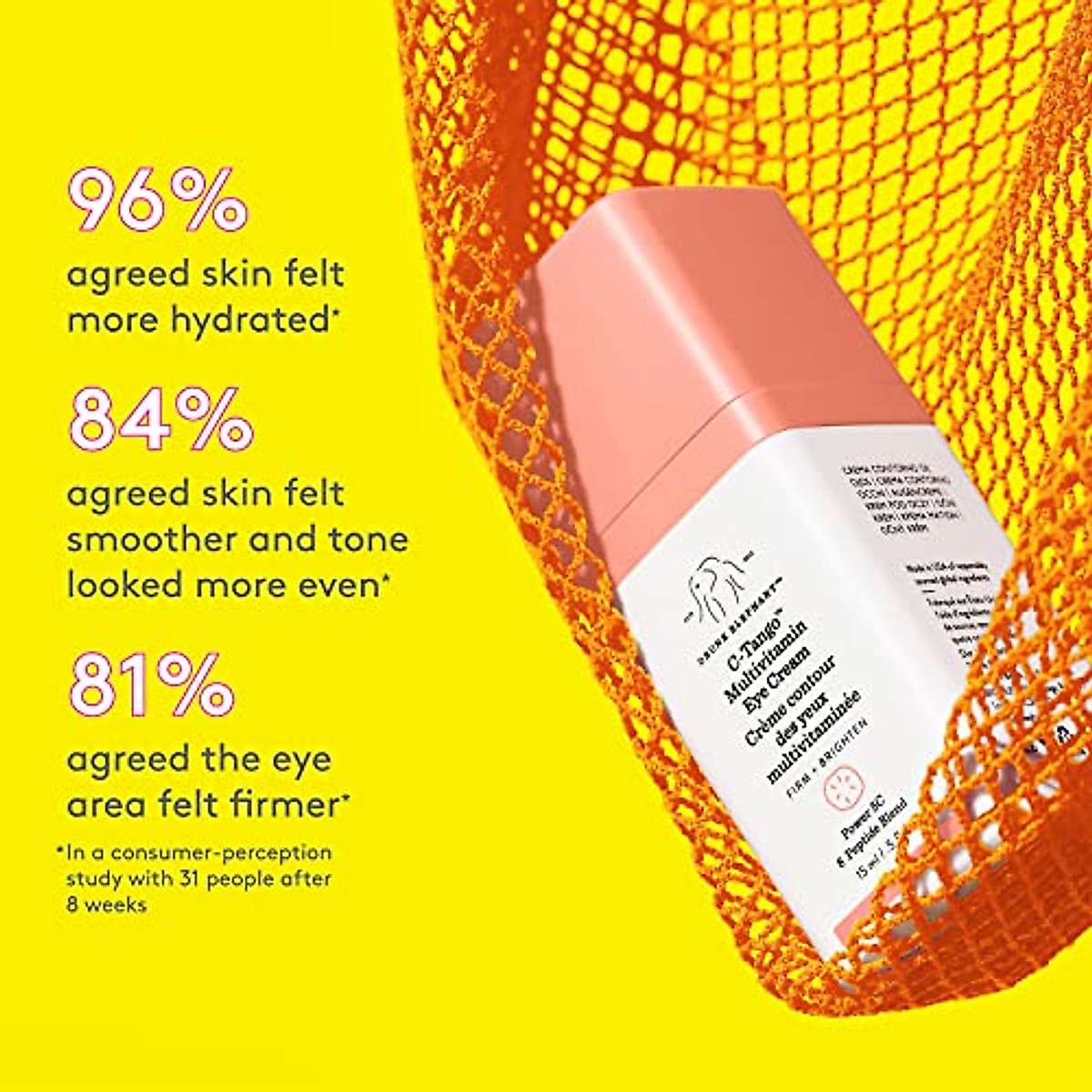 Drunk Elephant C-Tango Multivitamin Eye Cream. Brightening and Restorative Under Eye Cream with Vitamin C (15 mL / 0.5 Fl Oz)