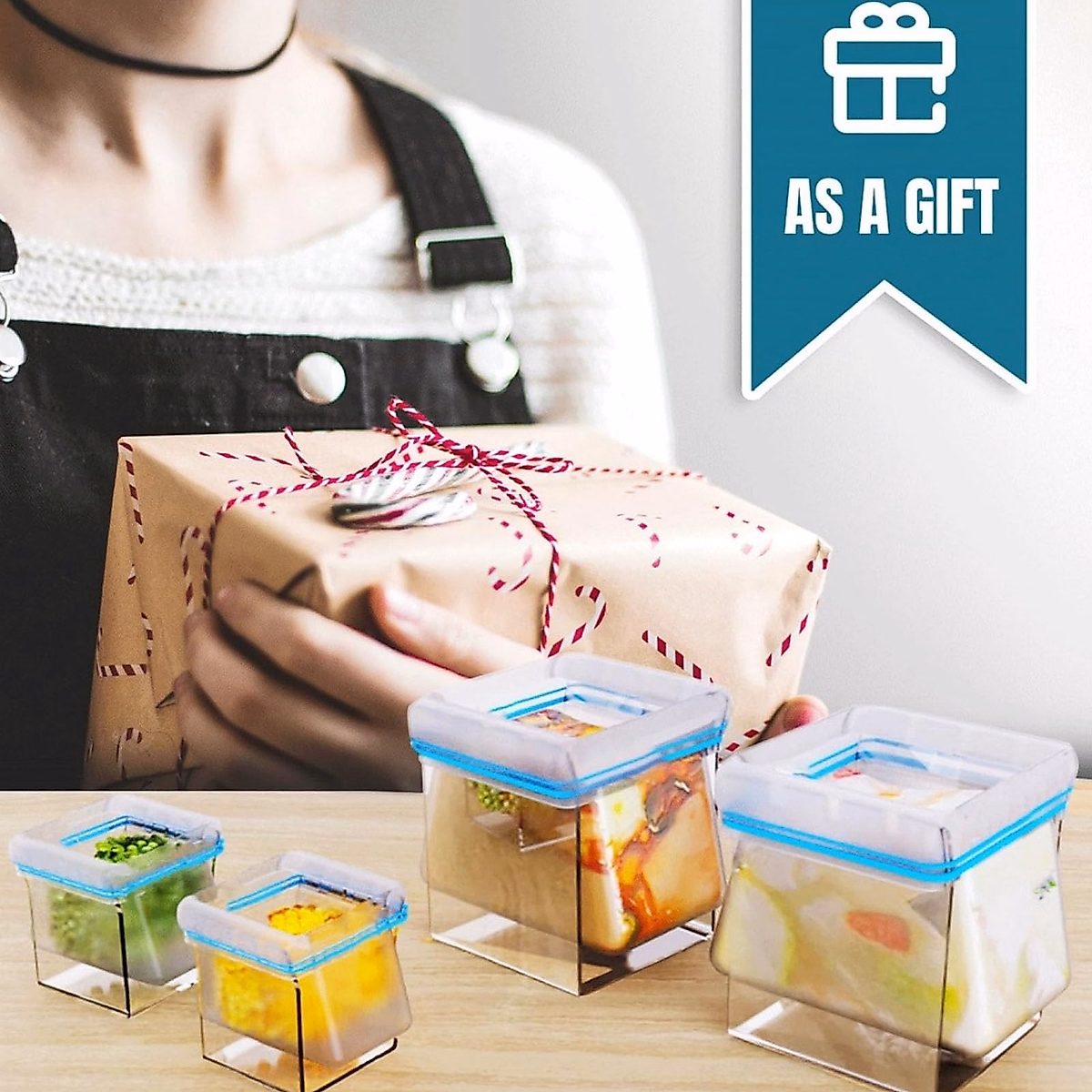 Cyrank Ziplock Bag Holder 2pcs, Baggy Rack Holder for Food Prep Bag Zip Lock Freezer Bag Stand Food Storage Bag Stand Hands-Free to Pour Leftovers Filling Zip Lock Freezer Bag Stand