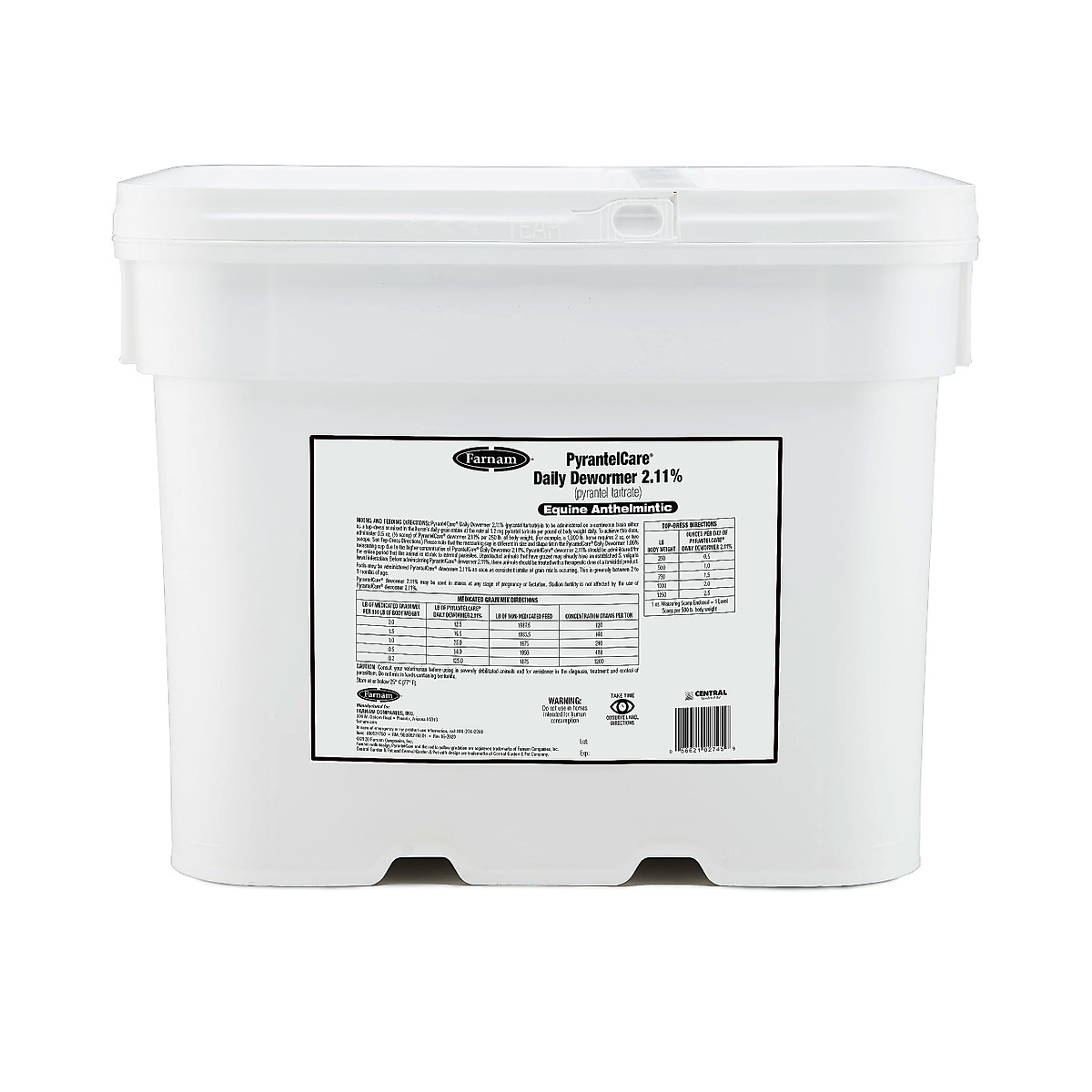 Farnam Pyrantel Care Daily Horse Dewormer 2.11% (Pyrantel Tartrate) for Horses of All Ages, Equine Anthelmintic, Continuous Protection Against Small Stronglyes, Ascardis and Pinworms, 50 lbs