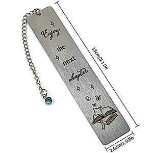 YoeeJob Metal Bookmark Gifts for Women/Men,Inspirational Bookmark with Tassel Gifts for Book Lover, Retirement Book Marker for Coworker Leaving New Job Promotion Christmas