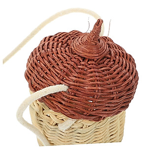 Garneck Woven Bag Costume Photography Prop Satchel Crossbody Decor Summer Outfits for Girls Straw Purses for Women para Straw Toddler Bag Straw Tote Messenger Rattan Child Hanging Basket