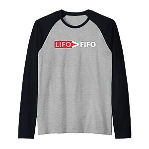 LIFO > FIFO Accountant Controller CPA Bookkeeper Funny Cute Raglan Baseball Tee