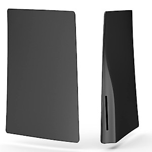 IQIKU PS5 Plates for Disc Edition, PS5 Cover, Hard Shock Resistant PS5 Shell (Black)
