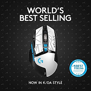 Logitech G502 Hero K/DA High Performance Gaming Mouse - Hero 25K Sensor, 16.8 Million Color LIGHTSYNC RGB, 11 Programmable Buttons, On-Board Memory - Official League of Legends KDA Gaming Gear