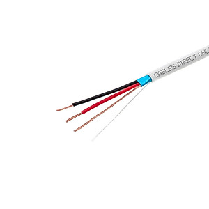 Cables Direct Online Bulk 22/2 Shieleded (FTP) Solid Conductor Cable 500ft Fire/Security Burglar Station Wire Security (Shielded (FTP), 22/2, Solid, 500ft)