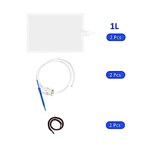 M METERXITY 2 Pack Plant Drip Bag - Plants Drip Irrigation, Automatic Watering Adjustable Valve, Apply to Outdoor/Garden (1L, Clear)