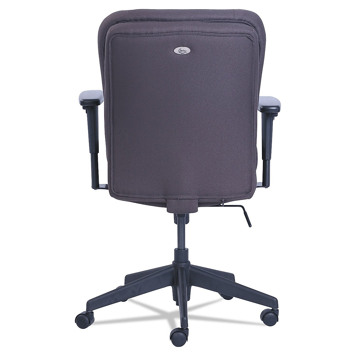 SertaPedic Cosset Ergonomic Task Chair, Supports Up to 275 Lb, 19.5" to 22.5" Seat Height, Gray Seat/Back, Black Base