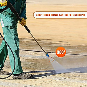 PENSON & CO. 4.0 GPM Turbo Rotary Rotating Nozzle for Pressure Washer 1/4" Quick Connect 5000PSI, Blue (TBN-0040-BL)