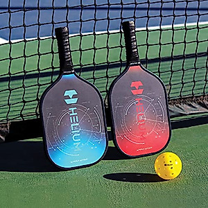 Helium Pickleball Paddles Set of 4 - USAPA Certified - Graphite Fiberglass Surface, Lightweight Honeycomb Core (Versus)