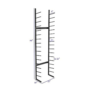 FixtureDisplays® Black Metal Blueprint Display 21X10X84" 16 Level Design Scroll Storage organizatoin Vertical 10055-NF