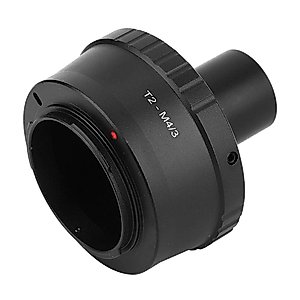 Dilwe Microscope Eyepiece Adapter, 23.2mm T-Mount Microscope Eyepiece, Metal Adapter Ring for M4/3 Mount Mirrorless Camera, Aluminum Alloy Adapters and Converters