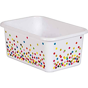 Confetti Small Plastic Storage Bin - 6 Pack