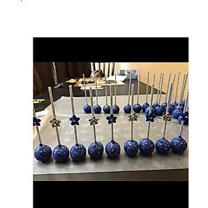 50pcs Silver Fairy Dust Glitter Plastic Sticks, 6" (150mm) x 5/32" (4.5mm)