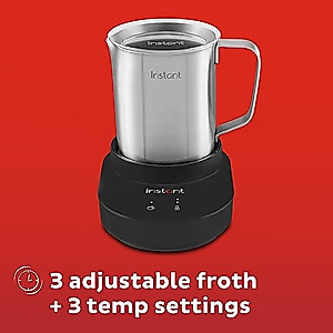 Instant Pot Instant Magic Froth 9-in-1 Electric Milk Steamer and Frother,17oz Stainless Steel Pitcher,Hot and Cold Foam Maker and Milk Warmer for Lattes,Cappuccinos,Macchiato