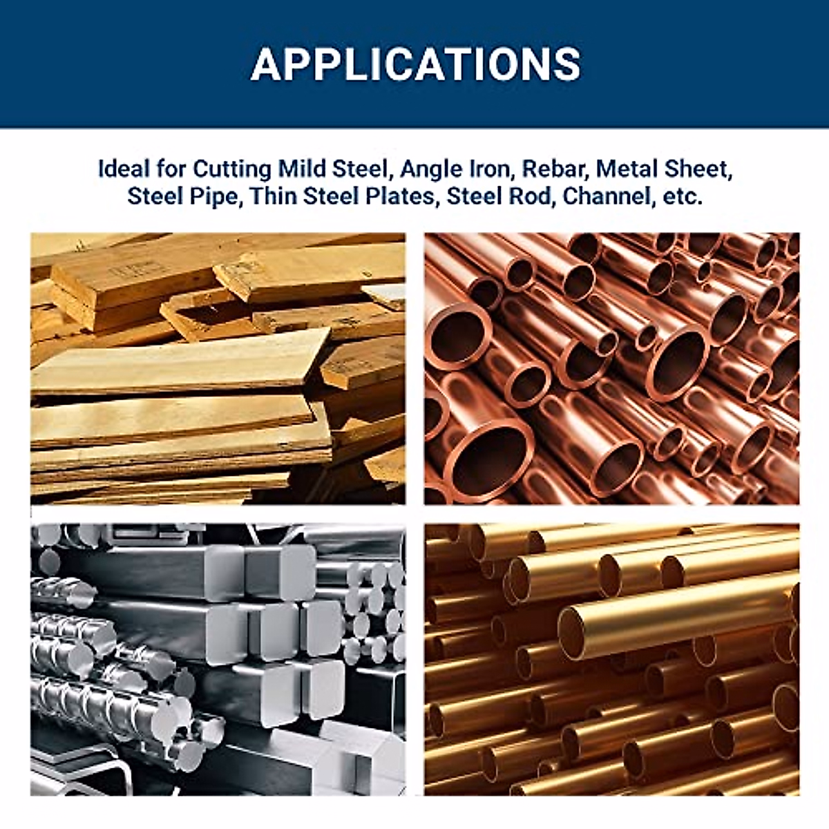 Benchmark Abrasives 10" TCT Saw Blades, Tungsten Carbide Tipped Circular Metal Cutting Saw Blades for Steel, Stainless Steel, Nickel, Titanium, Ferrous Metals, Steel Pipe (10" 52 Teeth)