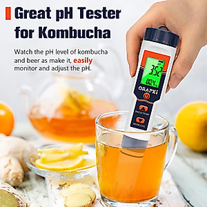 Pool Salt Tester pH Meter ORAPXI Salinity Meter and pH Tester PPM EC Meter with LCD Screen 5 in 1- Salt pH TDS EC Meter for Saltwater Pool, Hot Tubs, Spas, Aquarium, Hydroponics System, Home Brew
