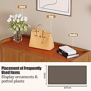 LOYALHEARTDY 8 Tier Shoe Storage Cabinet with Doors, Bamboo Free Standing Shoe Racks Entryway Shoe Organizer with Open Compartment, 35.4" W x 12.6" D x 42.1" H