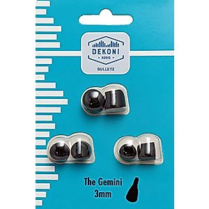 Dekoni Audio Premium Memory Foam Isolation Earphone Tips black - 3mm, 3 pack SM, MED, LRG