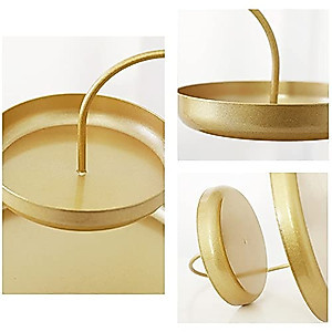 3-Tier Round Gold Jewelry Tray Organizer with Curved Lip, 12 Inch Decorative Vanity Tray Platter Necklace Holder, Multi et-029443-FBM-pt 0