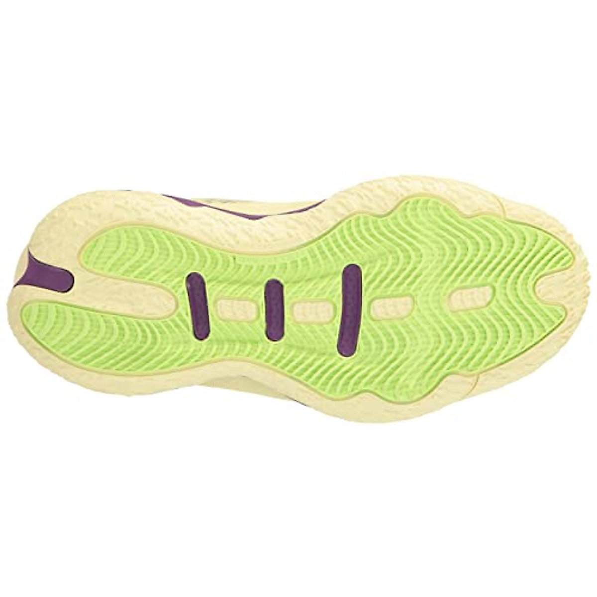 adidas Unisex Dame 8 Basketball Shoe, Yellow Tint/Glory Purple/Signal Green, 11.5 US Men