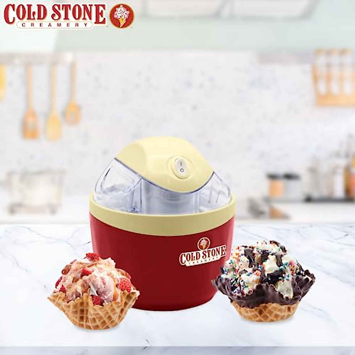 Cold Stone Creamery Ice Cream Maker Machine for Ice Cream, Gelato, Sorbet, Frozen Yogurt with Mixing Bowl- 1 pint