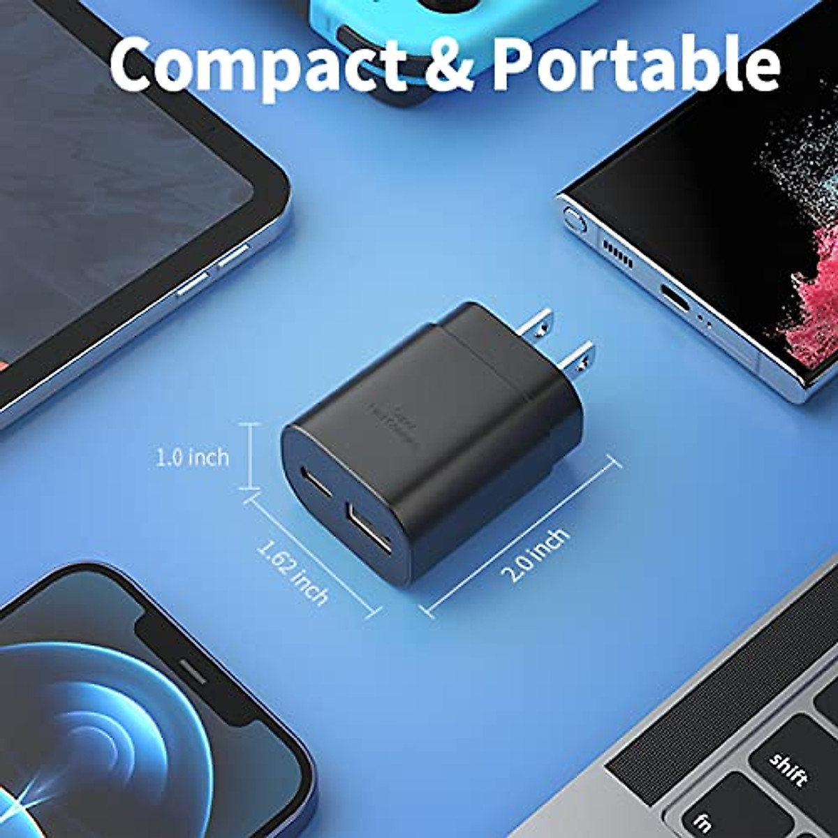 USB C Wall Charger, 25W Super Fast Charger Type C Charger Block for Samsung Galaxy S23/S23 Ultra/S23+/S22/S22 Ultra/S22+/S21/S20/Note 20/Note 10//10 Plus,Z Fold 3 5G/Flip 4/3