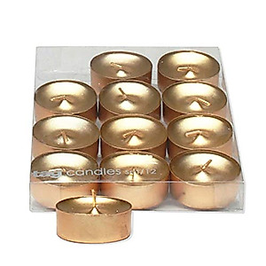 TAG Shimmer Metallic Gold Tealights, Set of 12 Gold