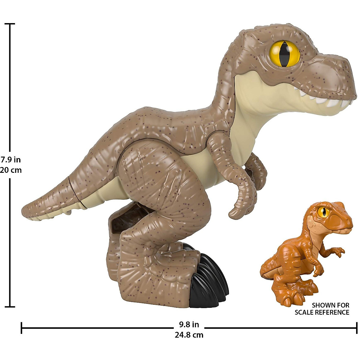 Fisher-Price Imaginext Jurassic World Dino Attack Pack, extra-large 9.5 inch T.rex and 9 inch raptor figure set for preschool kids ages 3 to 8 years