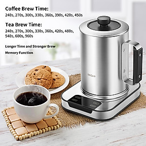 iMiGoo Intelligent Coffee Percolator 24OZ- Tea Maker - Double Layer Stainless Steel Electric Kettle 1000ML MG-W03A